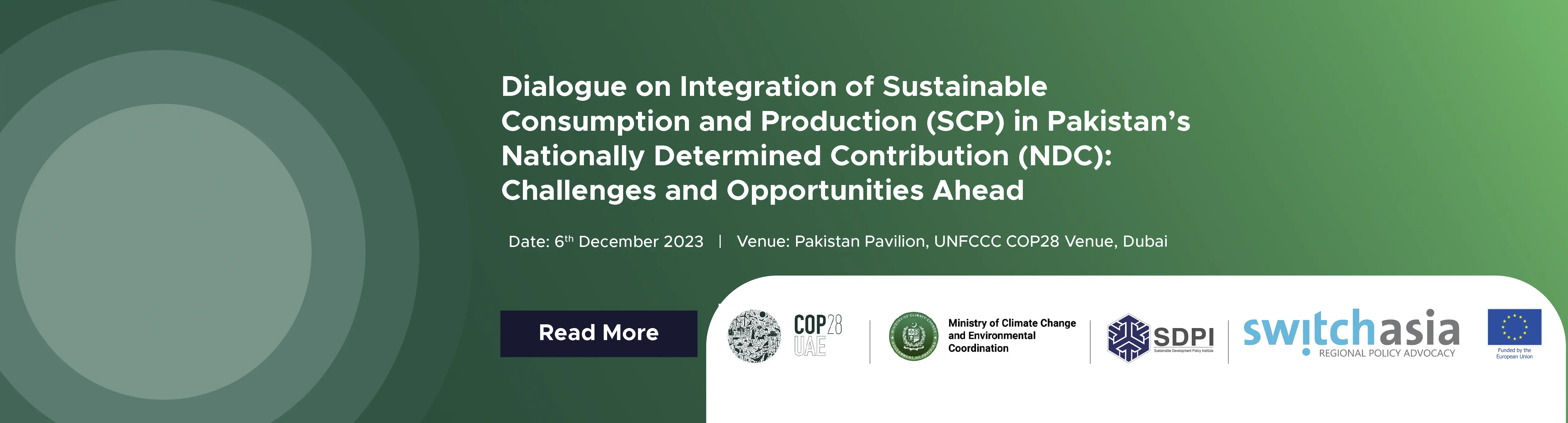 COP28 Dialogue on Integration of Sustainable Consu - event details